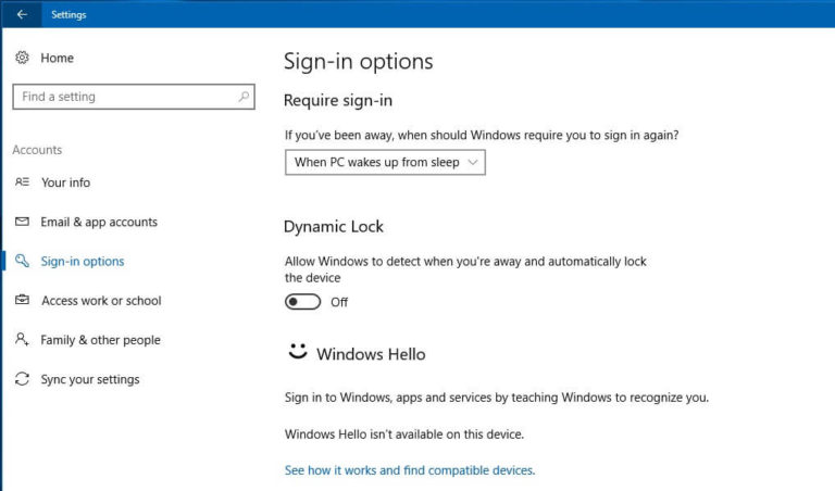 How To Turn on Dynamic Lock - Computer Repair Blog
