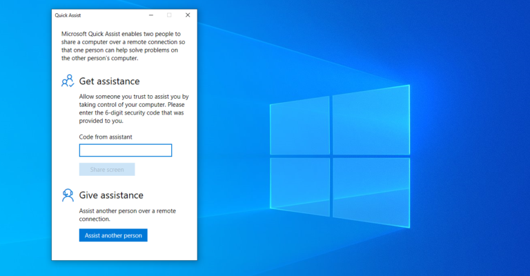 Quick Assist Allows Remote Access on Windows 10 - Computer Repair Blog