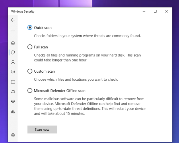 Different Antivirus Scans on Windows 10 - Computer Repair Blog